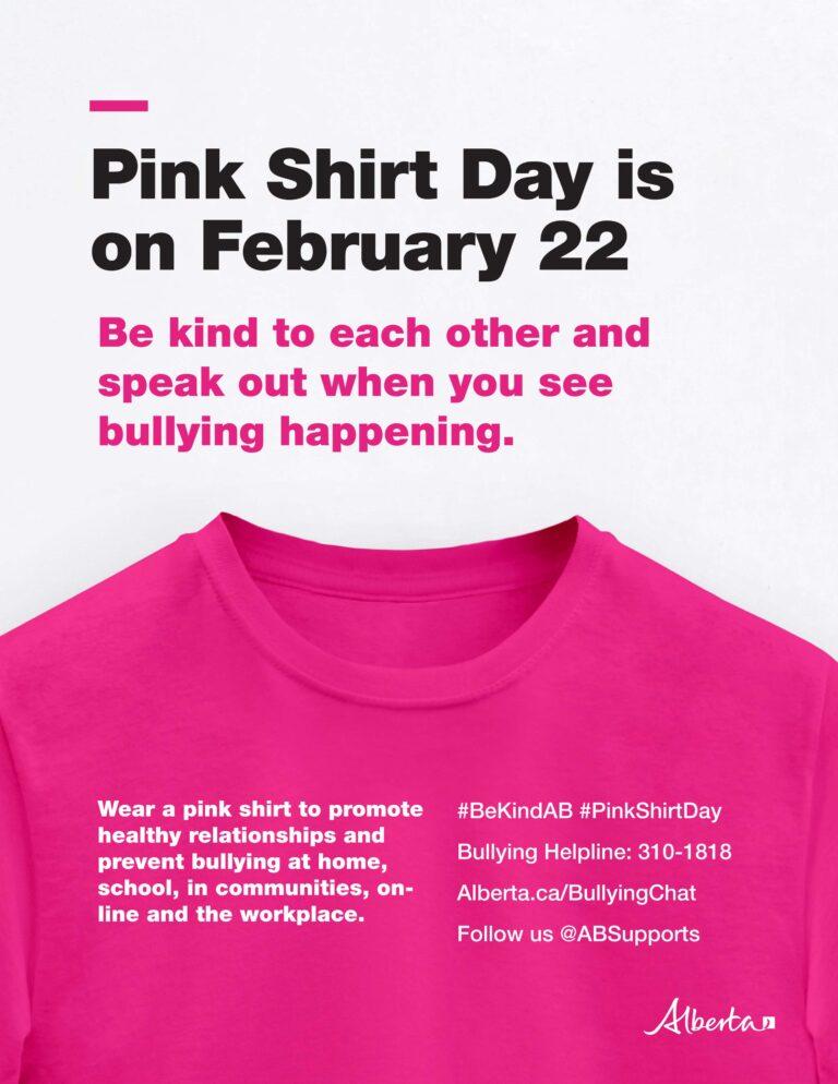 Pink Shirt Day is on February 22 - PACE Centre