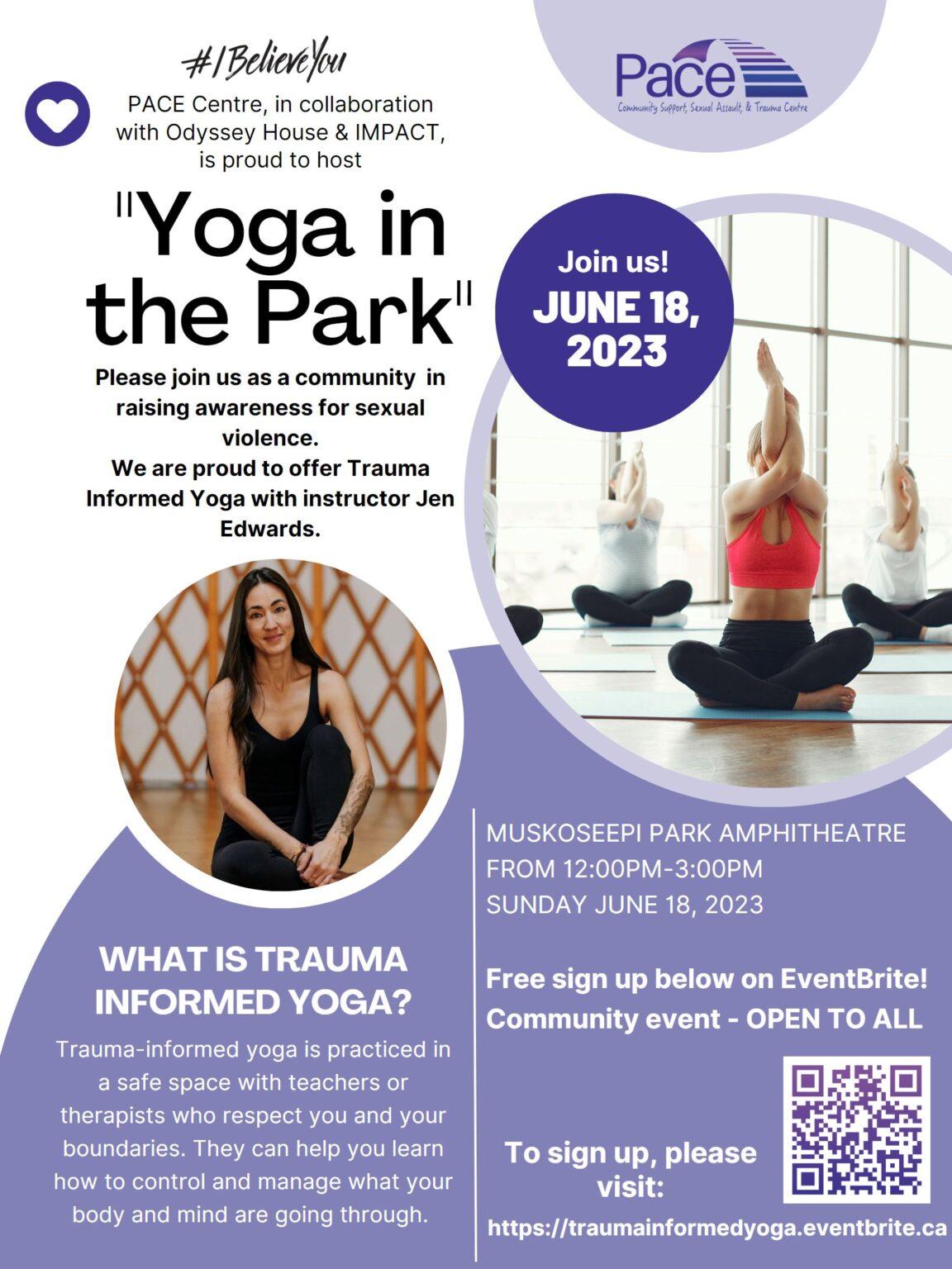 Trauma-Informed Yoga in the Park - PACE Centre