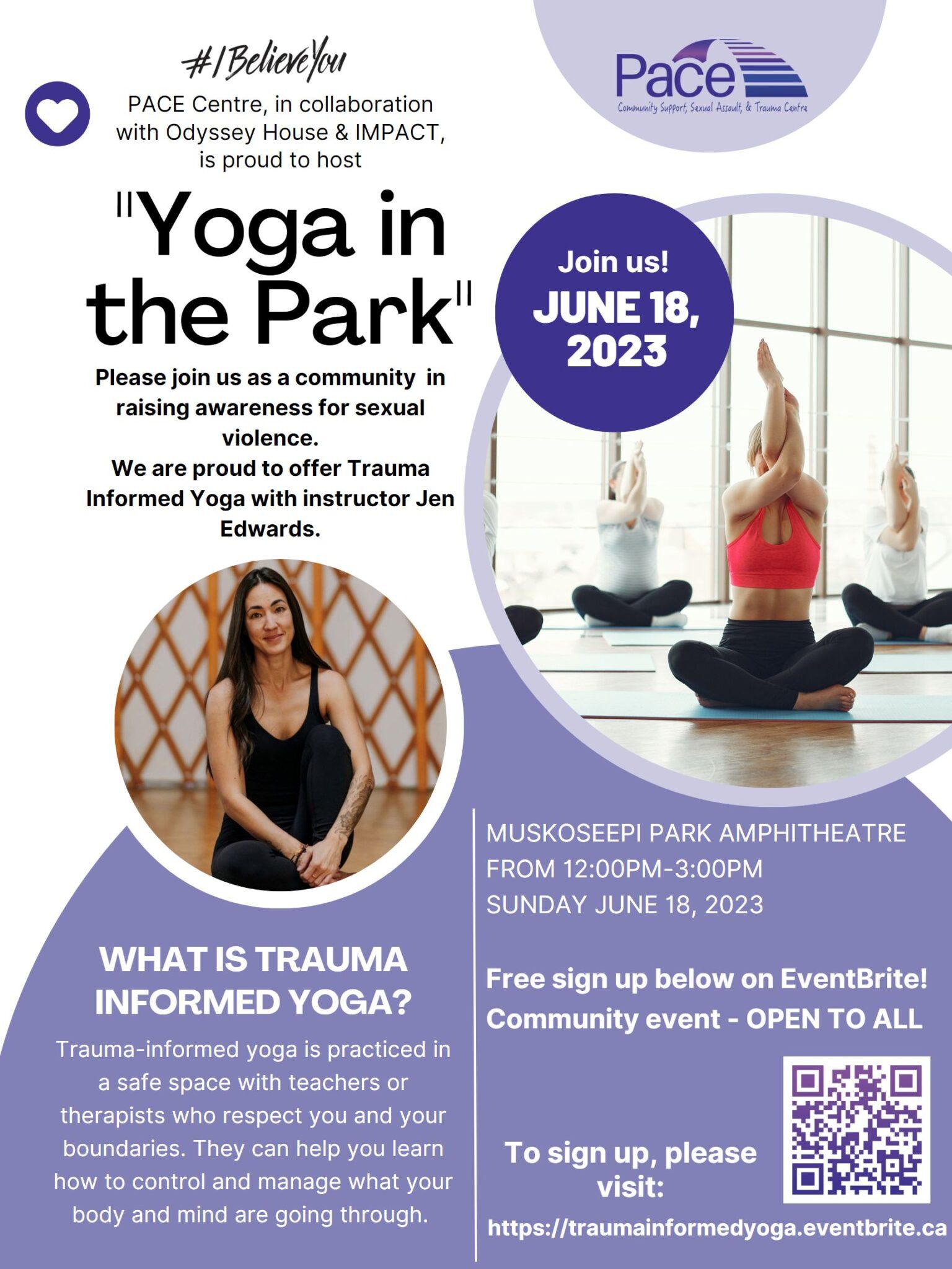 Trauma-Informed Yoga in the Park - PACE Centre